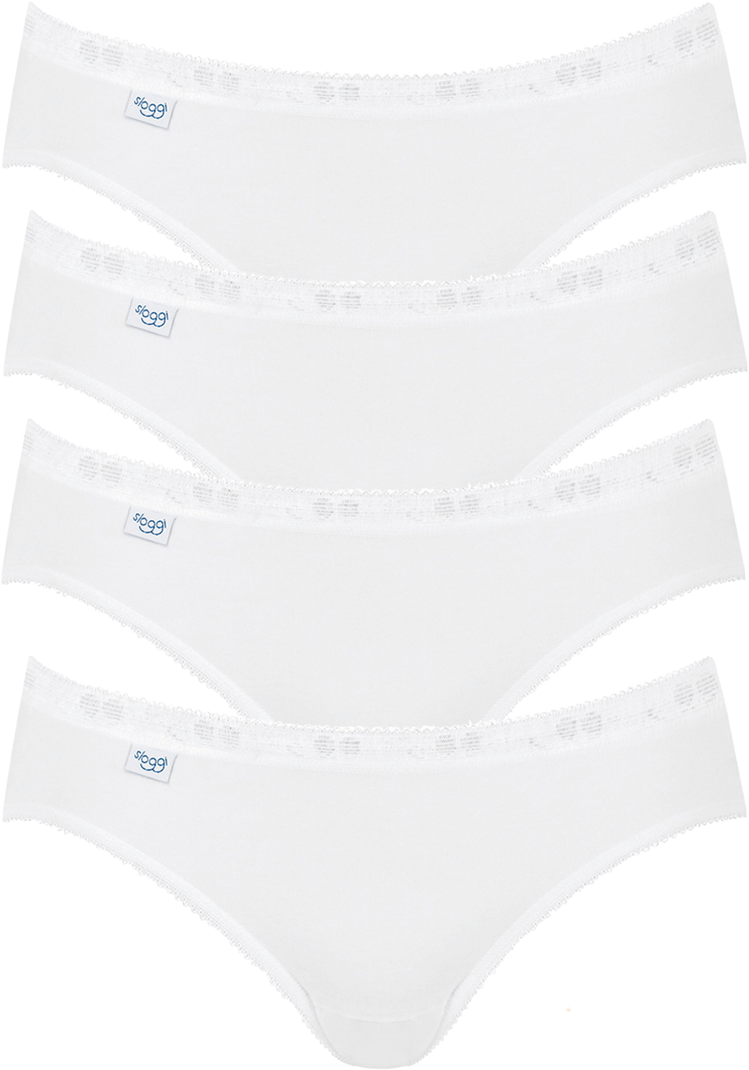Sloggi Women Basic Mini, dames mini slip (4-Pack), wit